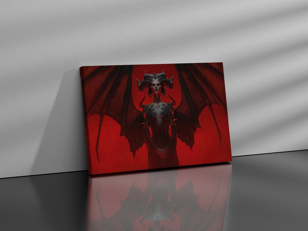 Lilith Diablo 4 Art Diablo IV Lilith Canvas Diablo 4 Game - Etsy