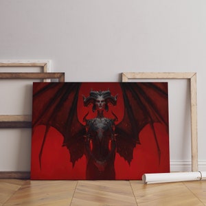 Lilith Diablo 4 Art Diablo IV Lilith Canvas Diablo 4 Game - Etsy