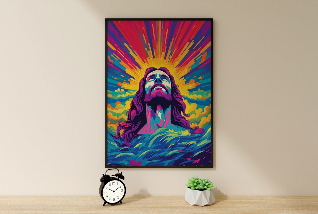 Jesus Christ Rainbow Art Jesus Christ Canvas Christmas Gift - Etsy