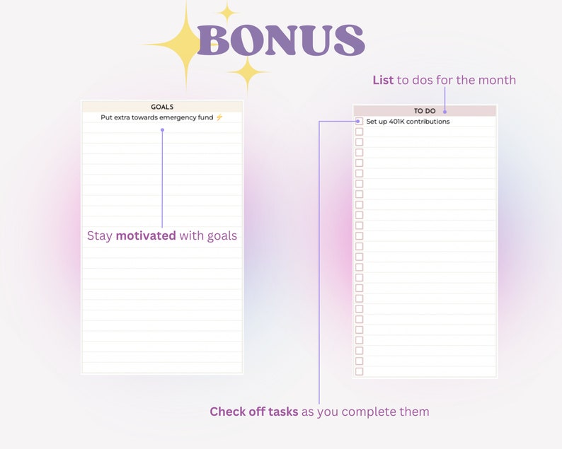 Monthly BANK ACCOUNT Budget Expense Tracker Google Sheets Spreadsheet ...
