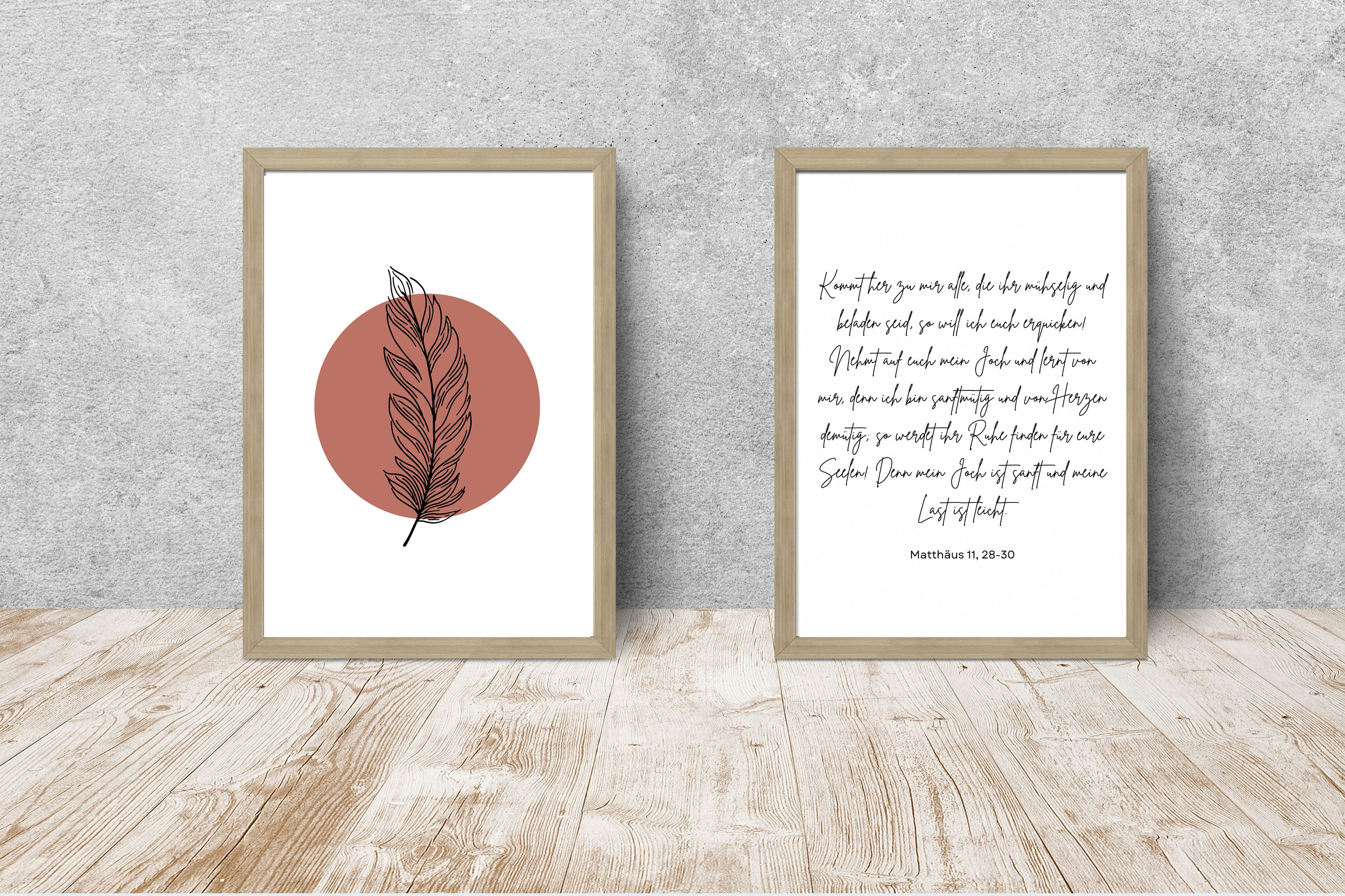 Minimalist Christian Poster Set With Bible Verse A4 Boho Wall ...