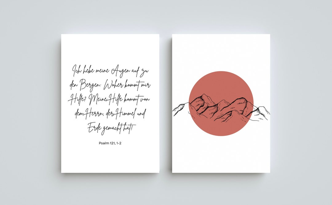 Minimalist Bible Verse Poster Set Christian A4 Boho Wall Decoration Red ...