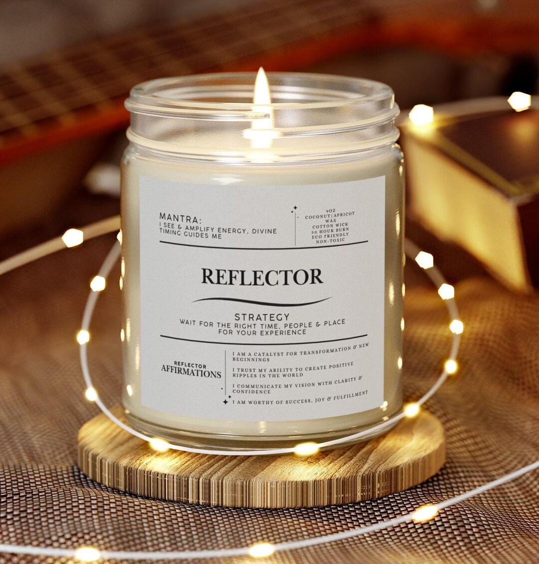 Reflector Candle, Coconut Apricot Wax, Spiritual Gift (9oz) - Etsy