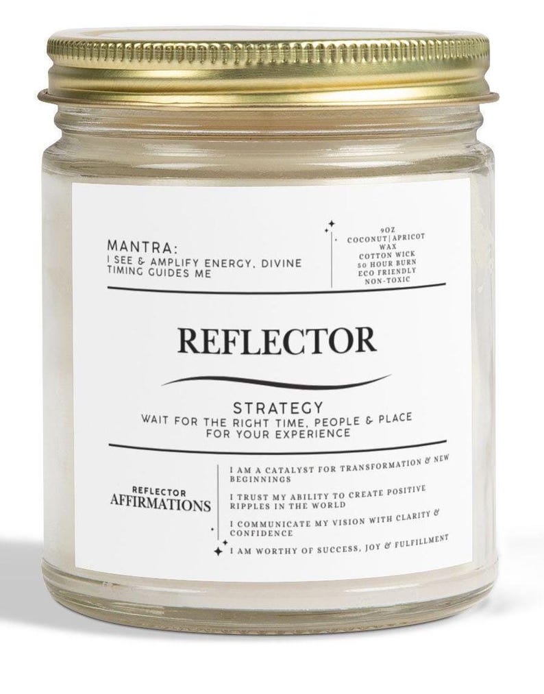 Human Design Reflector Candle 9oz, Human Design Gift, Home Decor ...