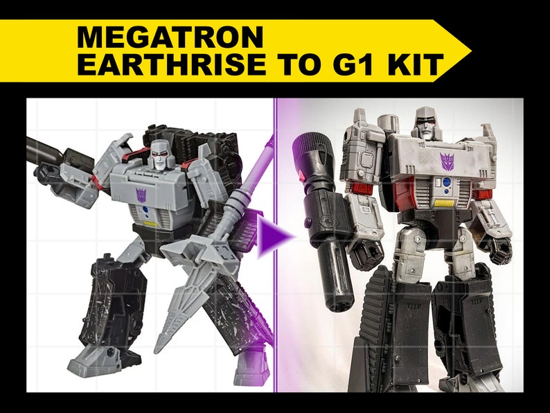 Transformers Earthrise Megatron to G1 Mod Kit - Etsy