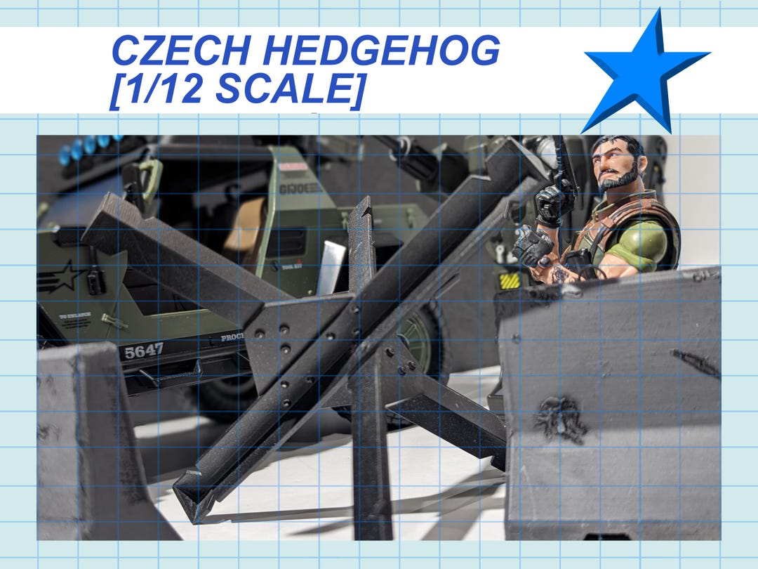 Czech Hedgehog (anti-tank Obstacle) - 1/12 Classified Scale | 3D ...