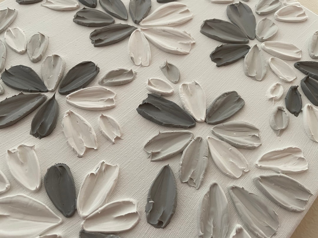 Texture Art Flowers - Etsy