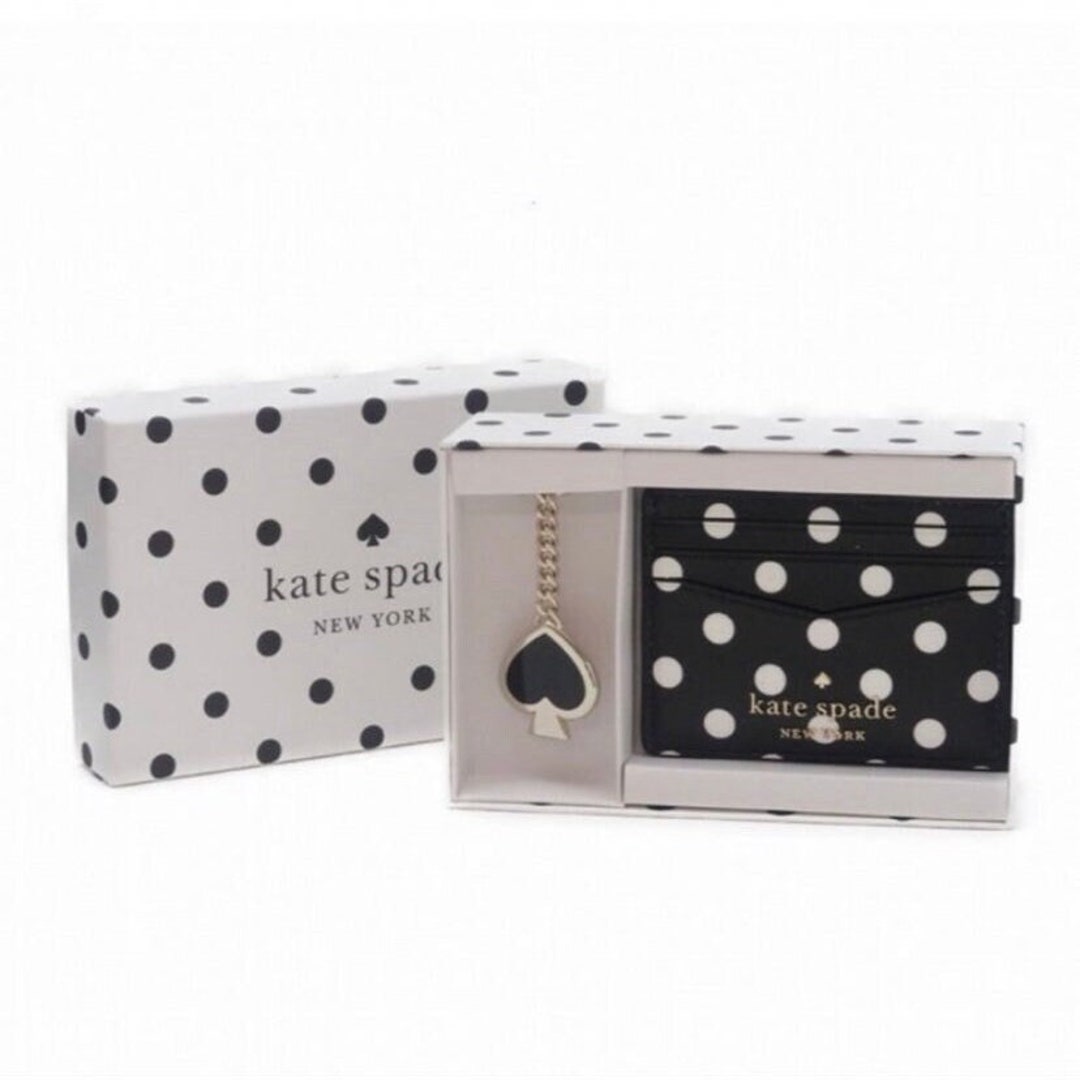 New Kate Spade Cheers Boxed Leather Card Holder Wallet and Key - Etsy