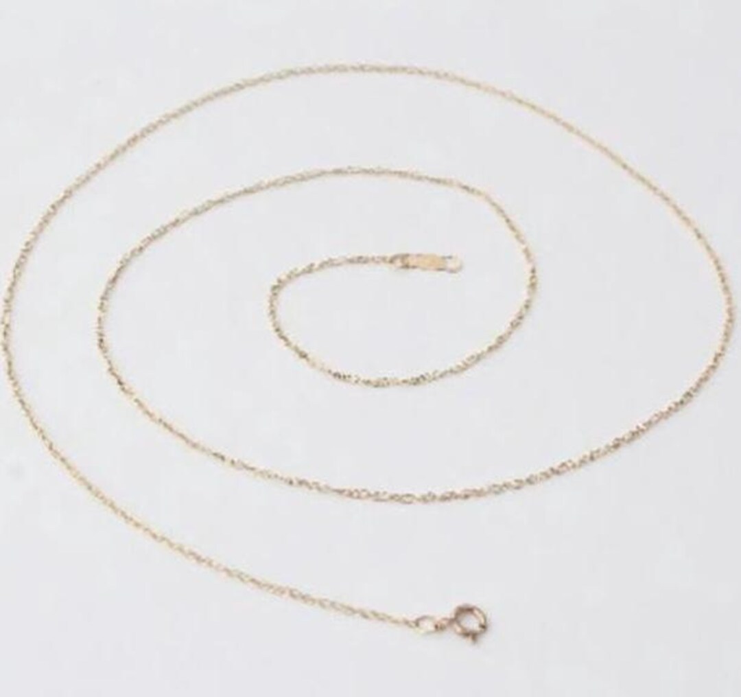 Vintage 10K Yellow Gold Twisted Cable Chain Necklace by Heng Ngai ...