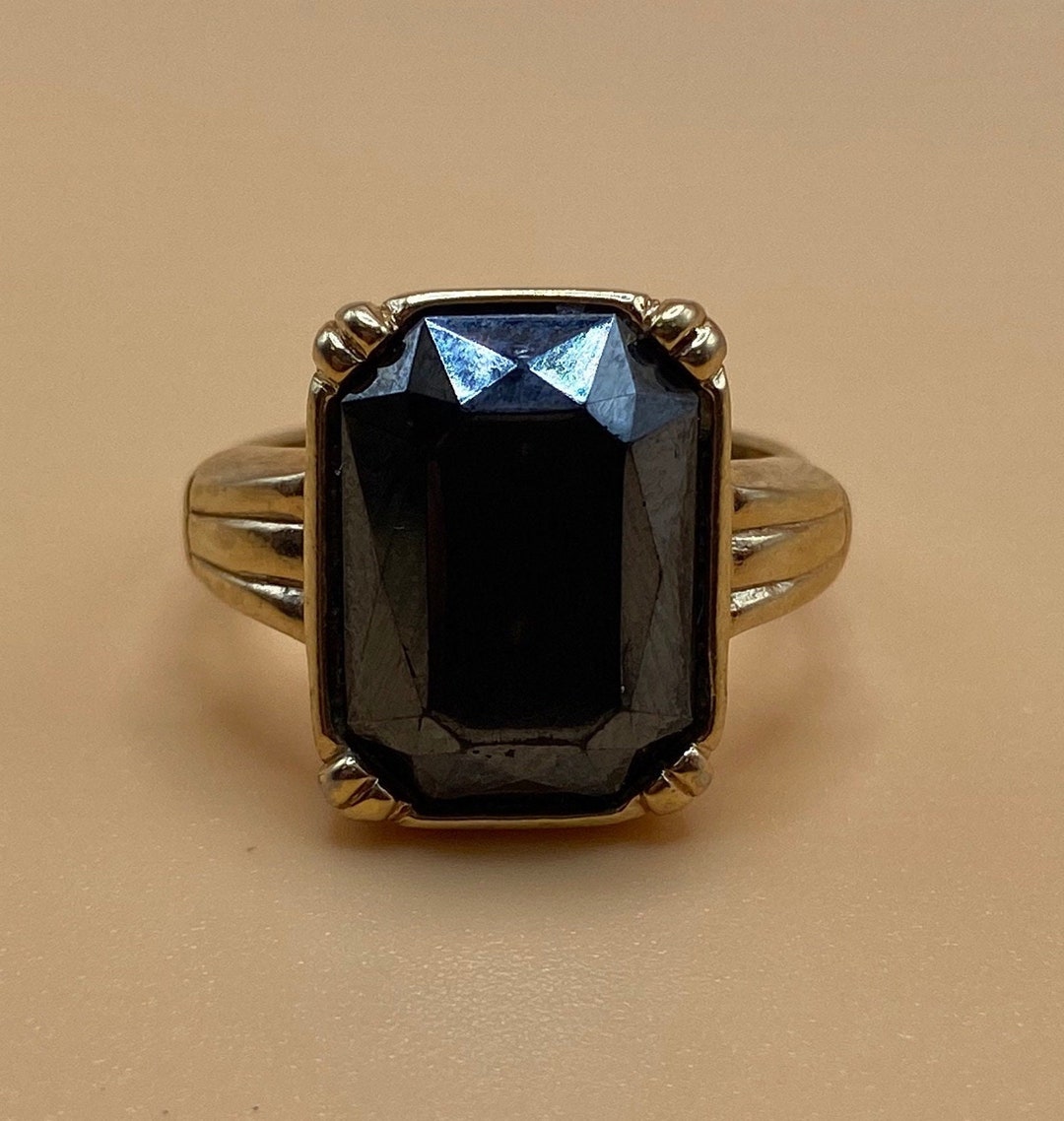 Vintage Avon Gold Tone and Smokey Topaz Ring Size 5 1/2 - Etsy