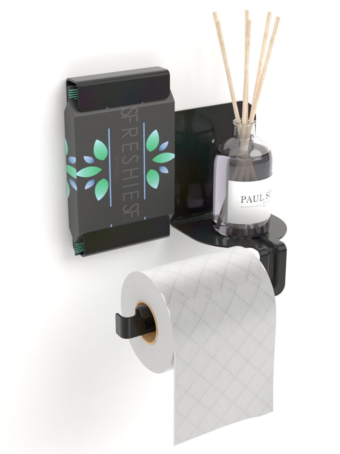 Toilet Roll & Wipe Holder With Candle Shelf - Etsy