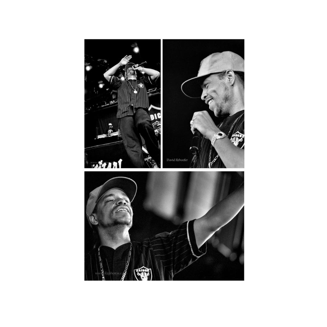 3 Metallic 5x7 Photos of Ice-t Performing Live - Vintage Early 1990s ...