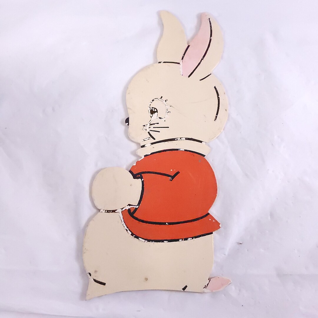 Vintage Plastic Bunny Rabbit Yard Sign Decor Cute Kitschy - Etsy