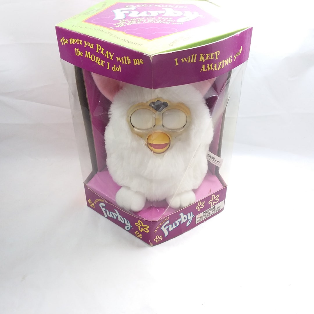 1998 Electronic Furby Snowball White Model 70-800 Tiger Electronics New ...