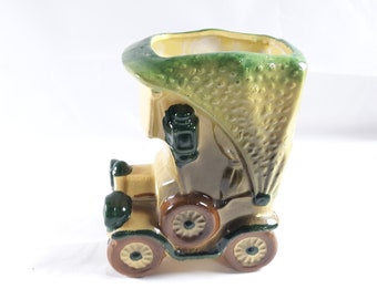 Vintage Relpo, Ceramic, Antique Car Planter, 7 Inches, Green - Etsy
