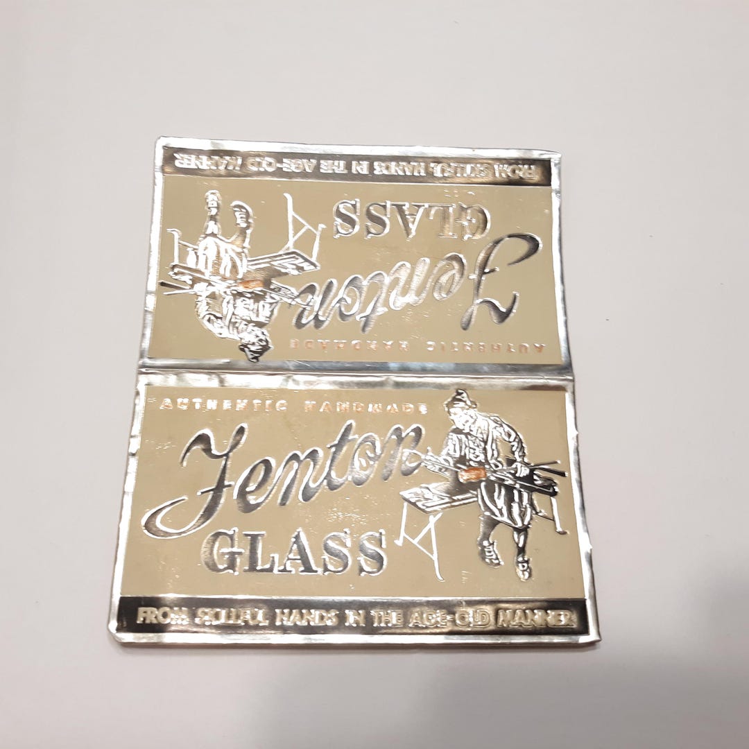 Two Fenton Glass Label Vintage Advertisement - Etsy