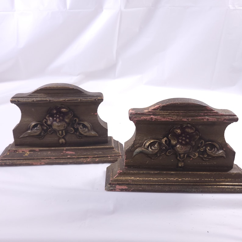 Vintage Rustic Victorian Style Floral Hollywood Regency Bookends - Etsy