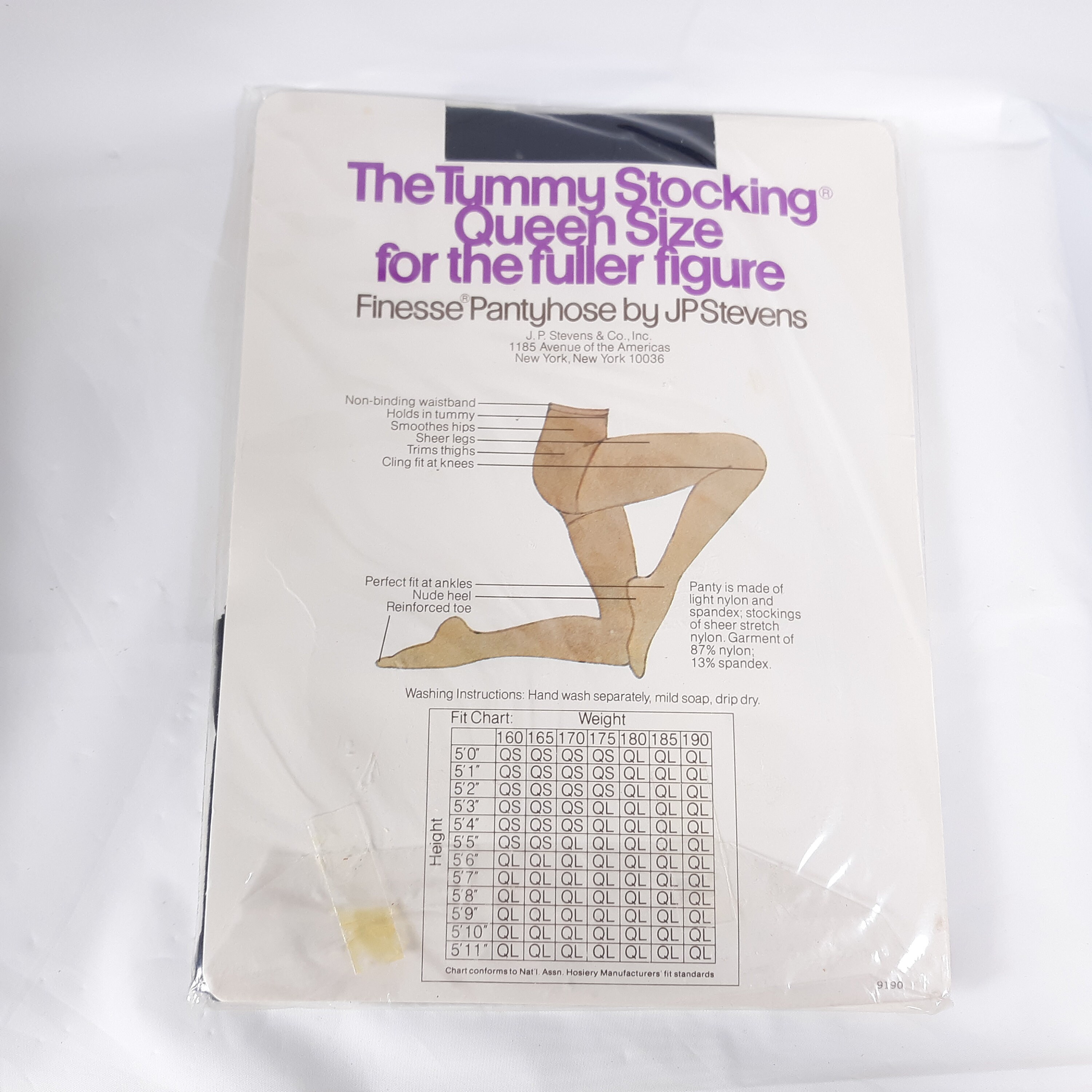 Finesse by JP Stevens the Tummy Stocking Queen Long Size 491 Neo Navy ...