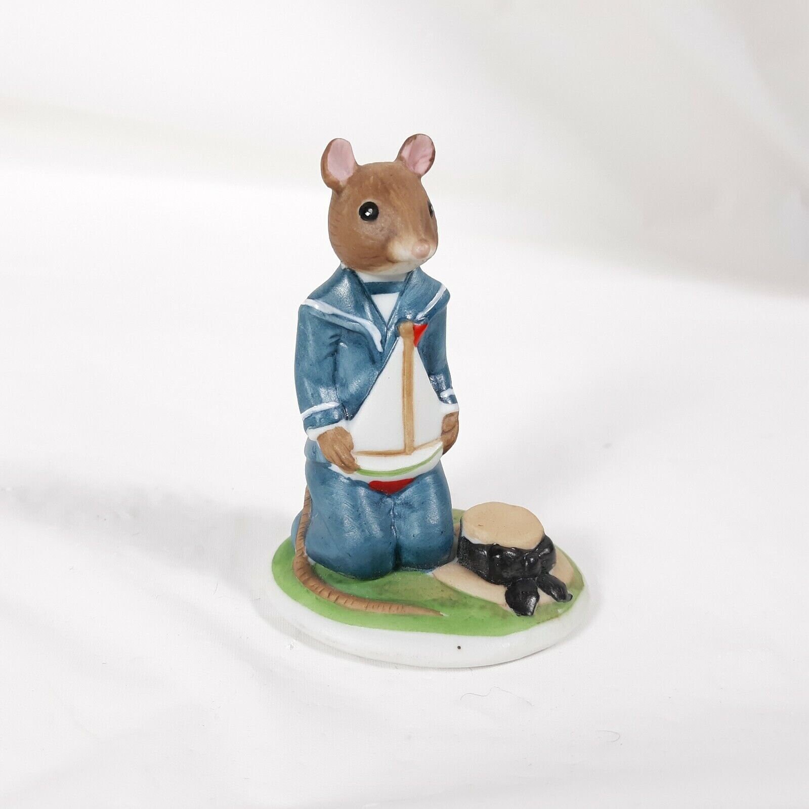 Rupert Mouse the Woodmouse Family Ceramic Anthropomorphic Figurine Boat ...