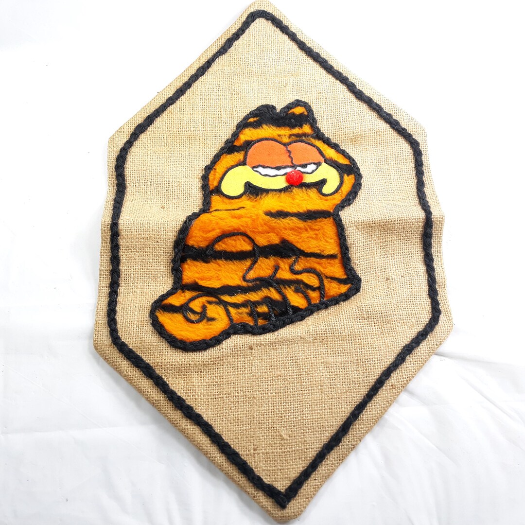 Garfield Cat Folk Art Handmade Vintage Banner - Etsy