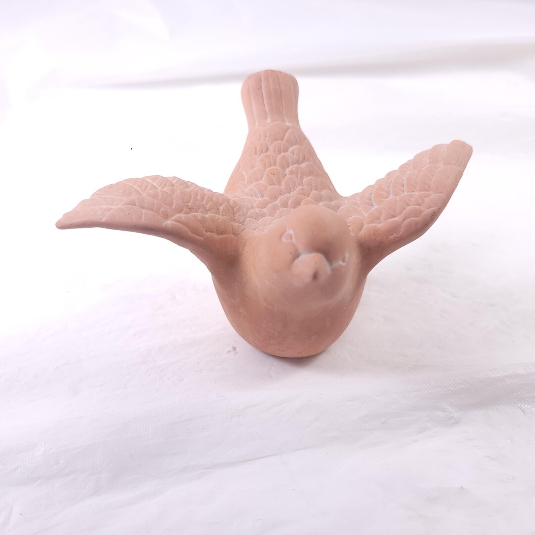 Terracotta Bird Figurine Small Cottagecore Rustic Decor - Etsy