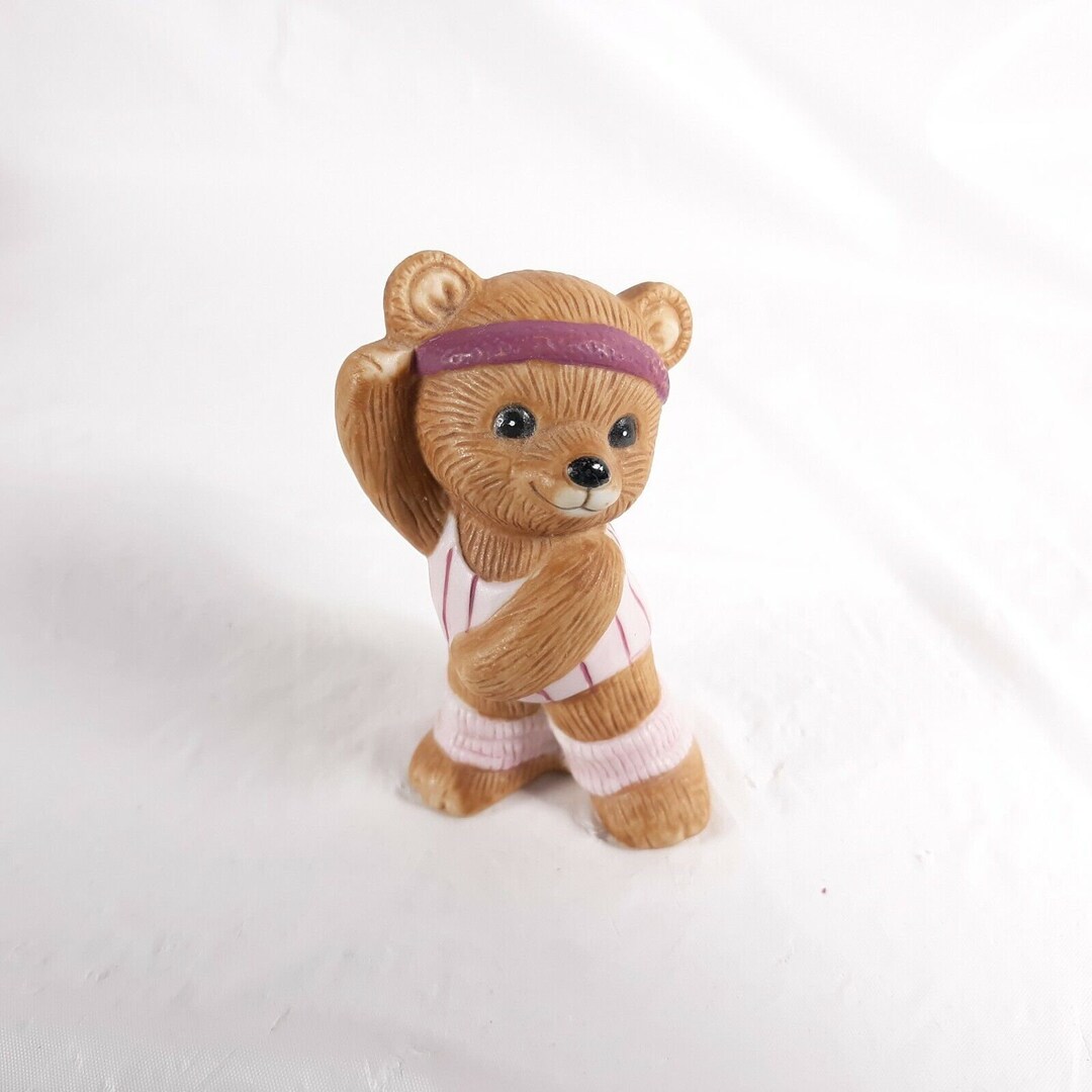 Homco 1448 Exercise Yoga Bear Figurine - Etsy