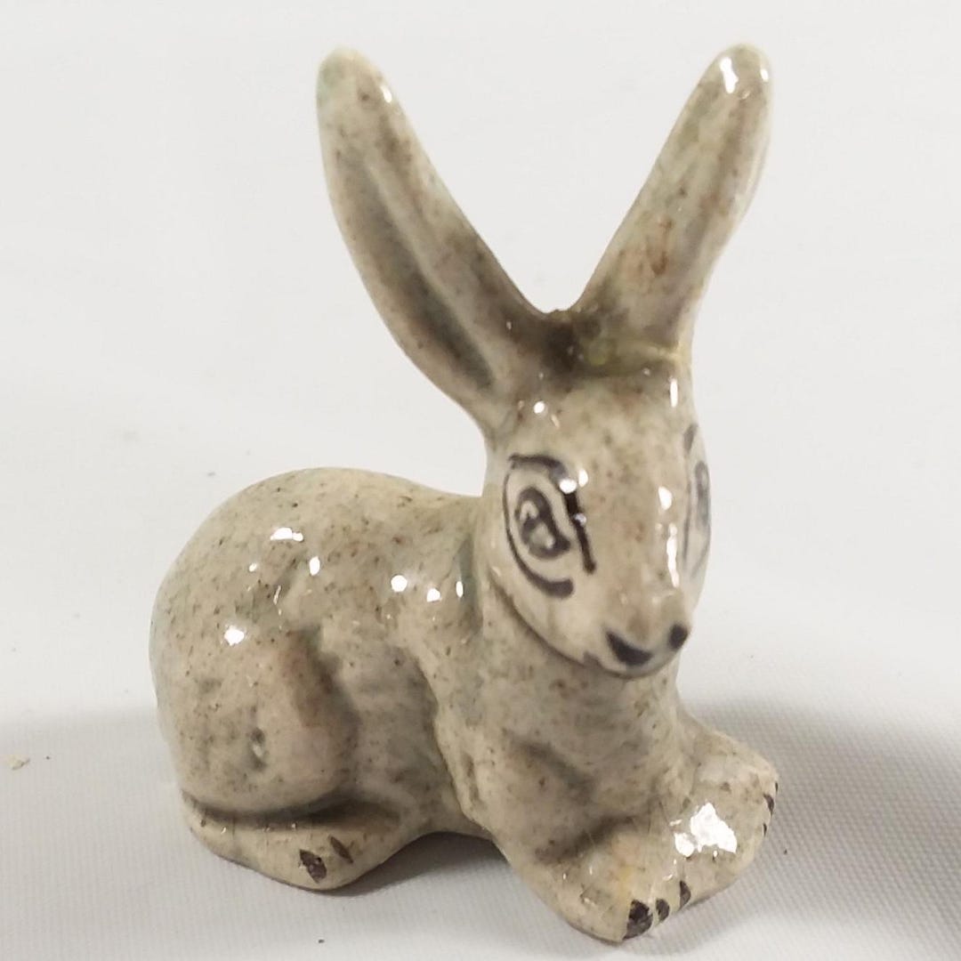 Miniature Rabbit Ceramic Figurine Vintage Spring Easter Decor - Etsy