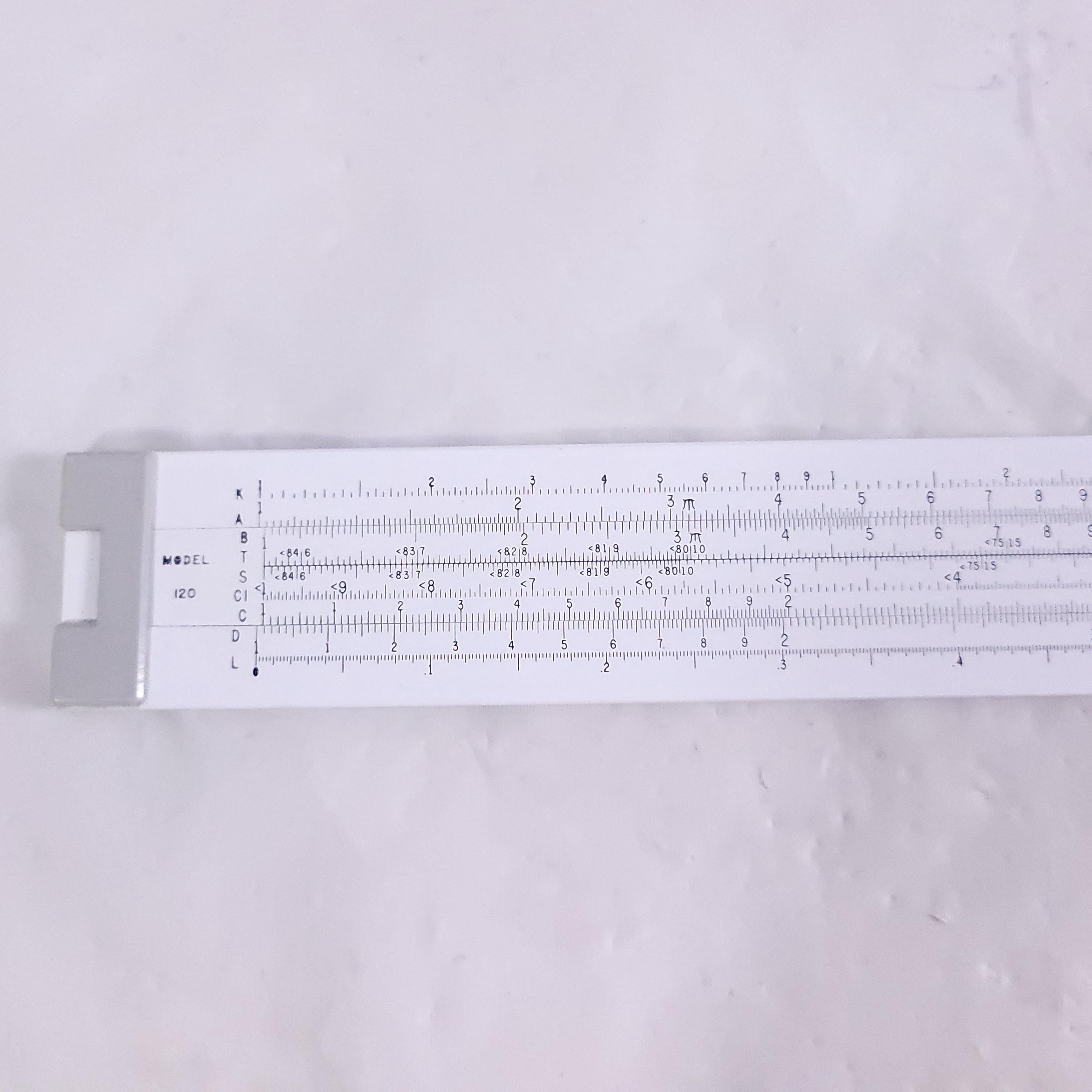 Vintage Math Slide Ruler With A Case Pickett Inc. Model 120 - Etsy