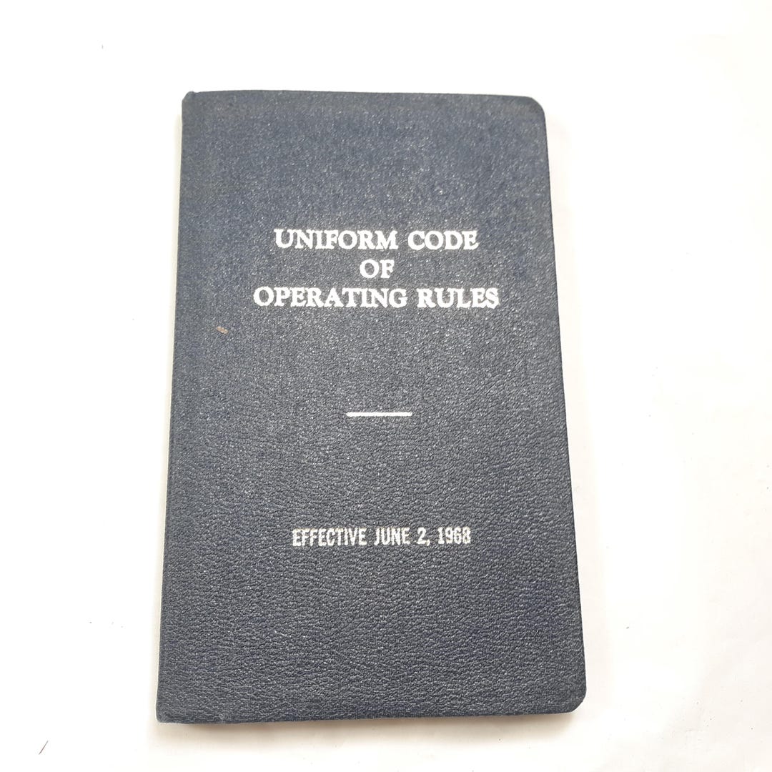 1968 Railroad Uniform Code of Operating Rules Book - Etsy
