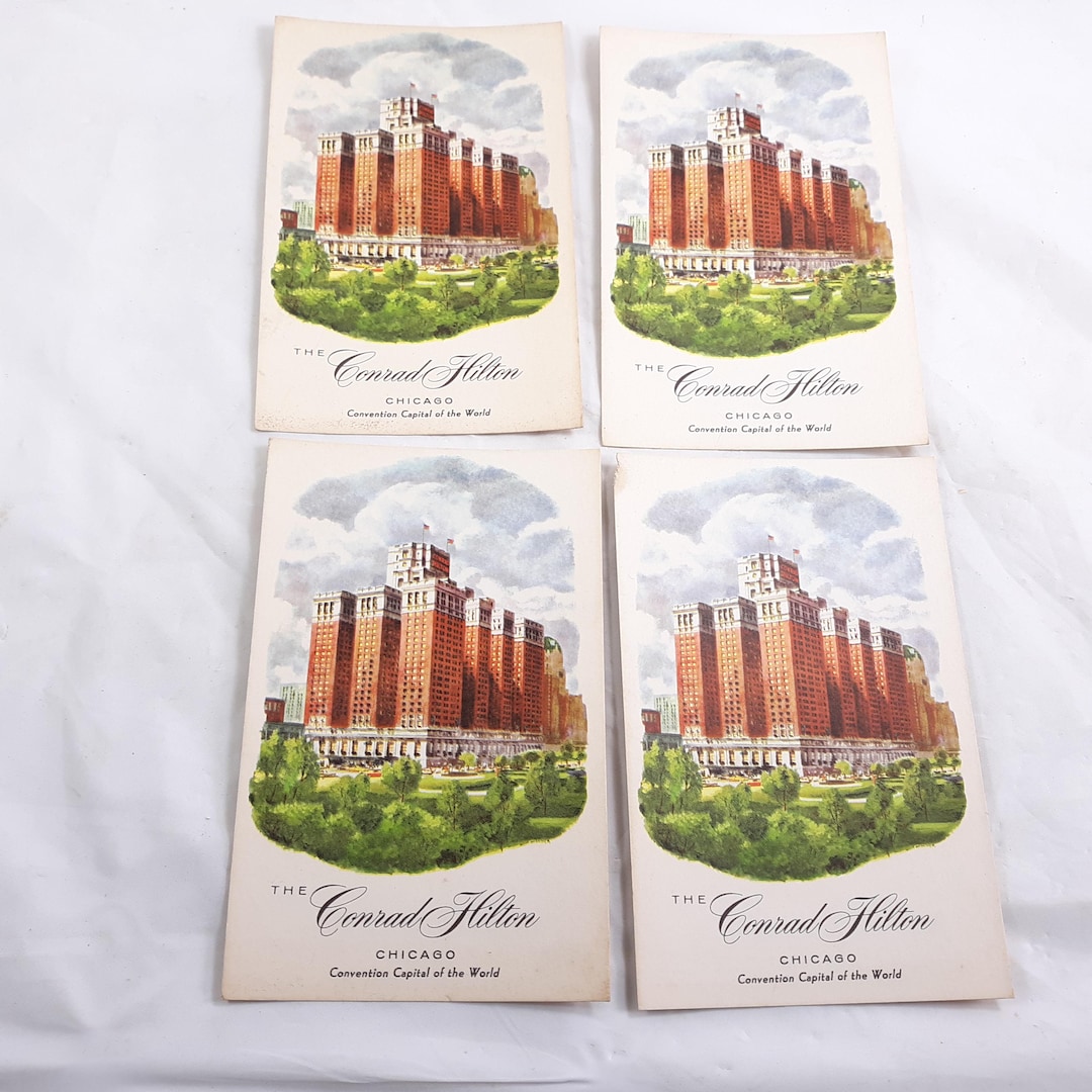 1961 the Conrad Hilton Hotel World's Largest Hotel Chicago IL Postcards ...