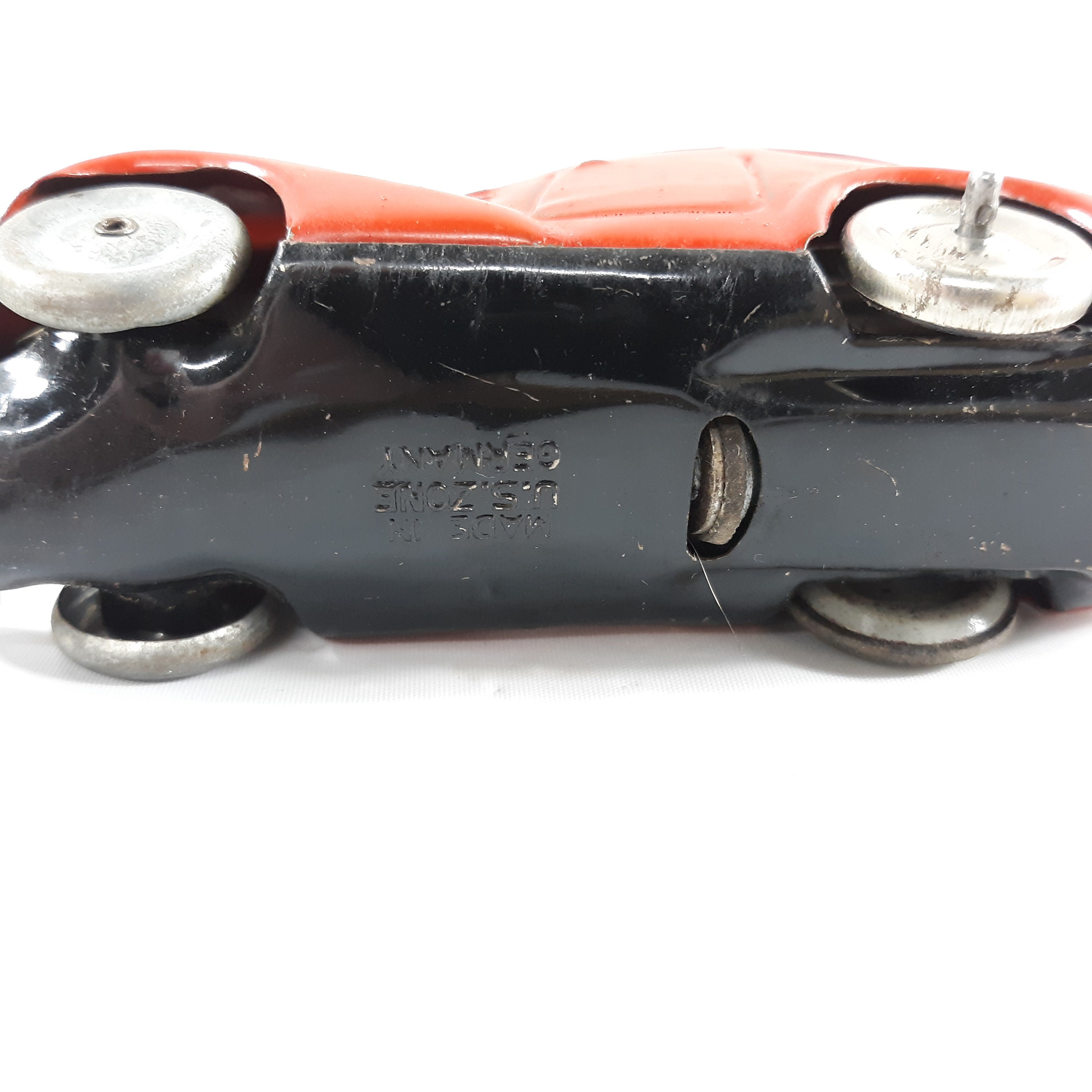 Vintage Schuco Patent US Occupied Zone Germany Red Car Wind up Toy 1950 ...