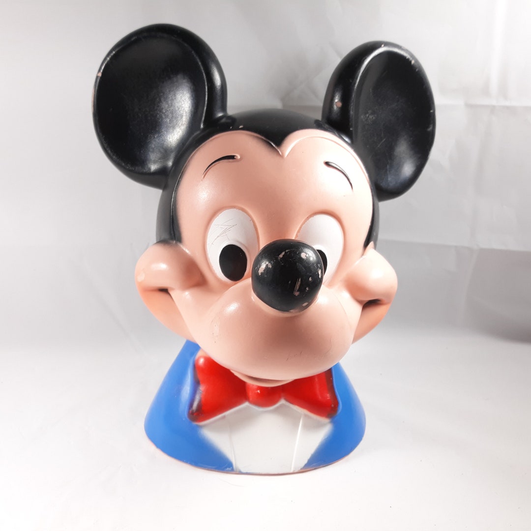Mickey Mouse Bust Bank Vintage Walt Disney 10.5" Tall - Etsy
