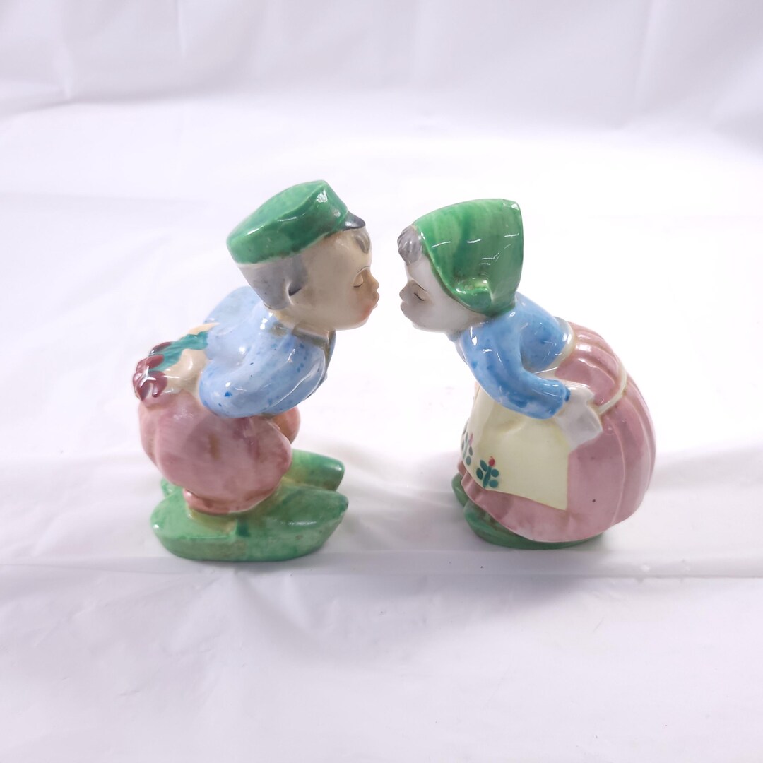 Vintage Kissing Dutch Girl & Boy Toothpick Holders Figurines - Etsy