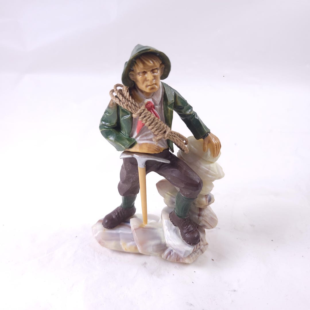 Vintage Miniature Plastic Miner on Rocks Figurine - Etsy