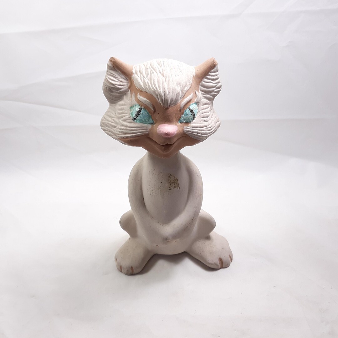 Bobble Head Nodder Cat Figurine Vintage - Etsy