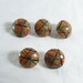 Wooden Line Abstract Multi Color Buttons Set of 5 Vintage - Etsy