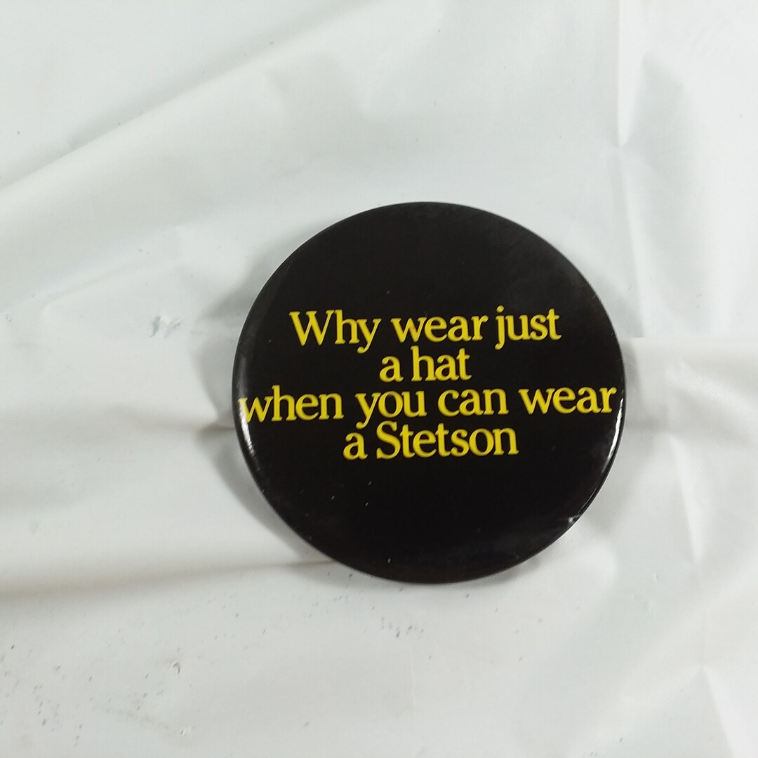 Stetson Hat Advertising Button Vintage - Etsy