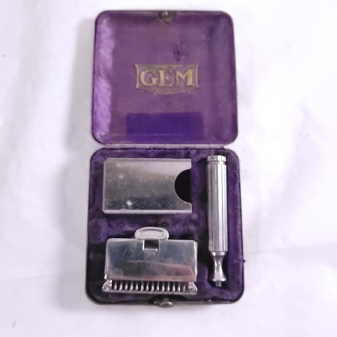 Vintage Gem Safety Razor With Travel Case and Blade Box - Etsy