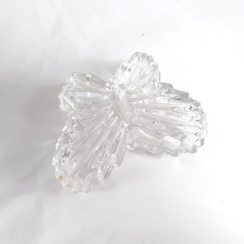 Vintage Clear Glass Butterfly Shape Lidded Trinket Box - Etsy