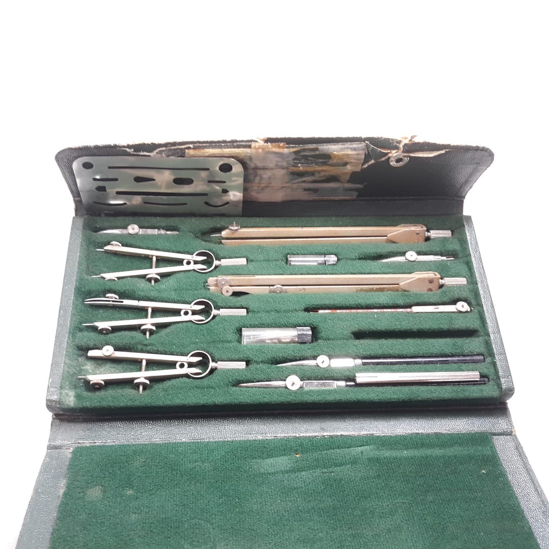 K&E Co Drafting Compass Set Vintage Made in Germany - Etsy