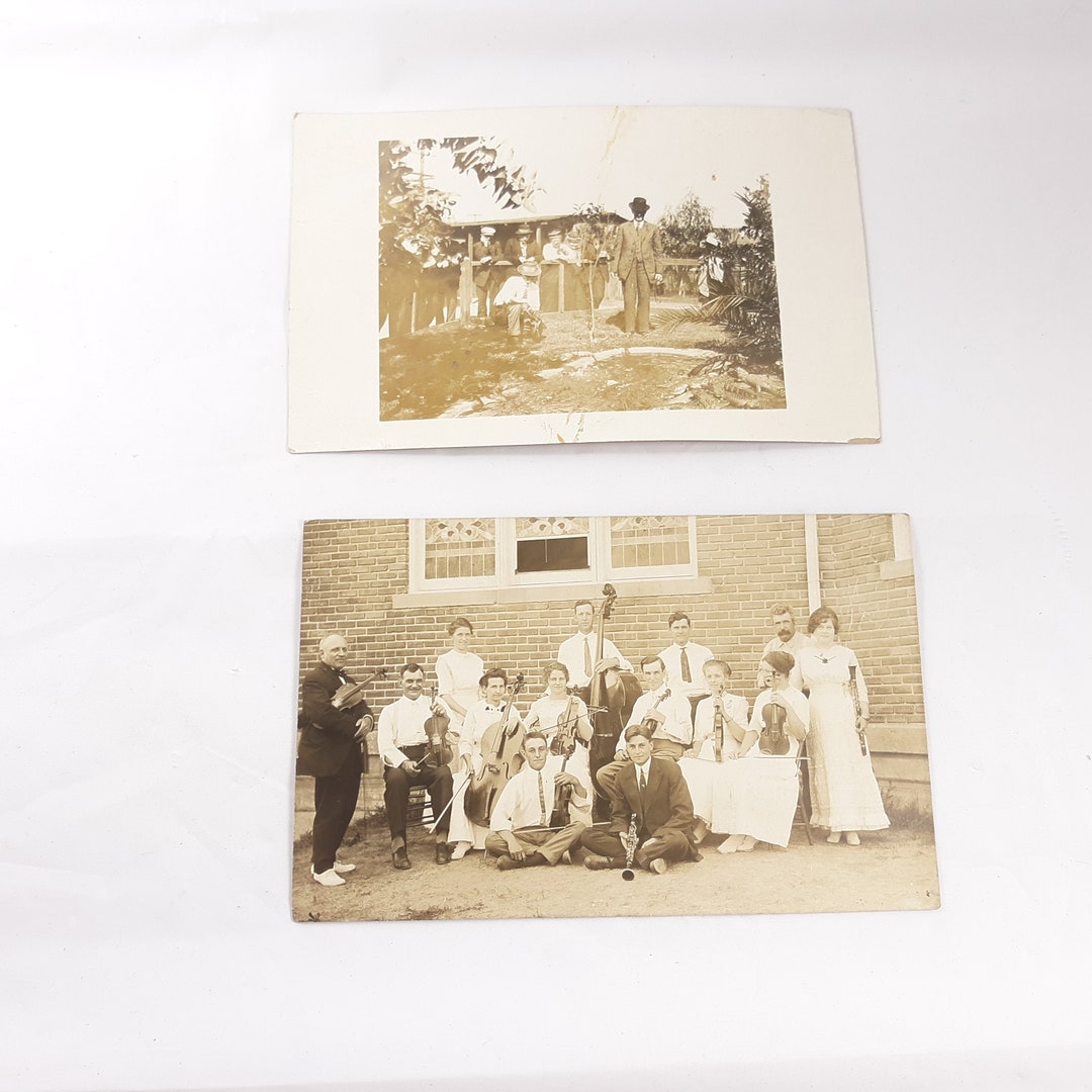 Faded Real Photo Men Portraits Vintage Postcard Lot of 2 - Etsy