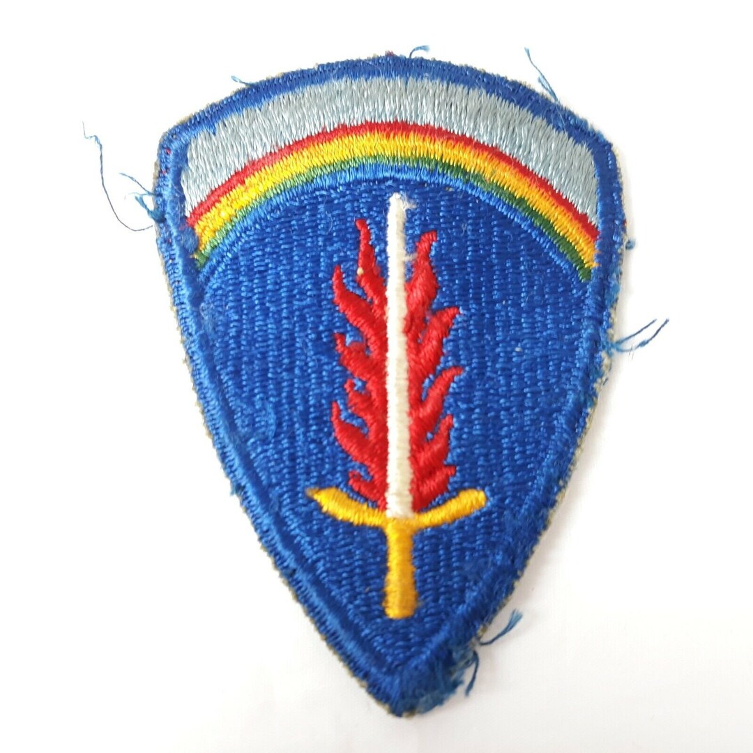 US Army Europe Patch Sword Flames Rainbow Patch - Etsy