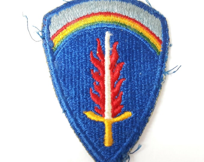 US Army Europe Patch Sword Flames Rainbow Patch - Etsy