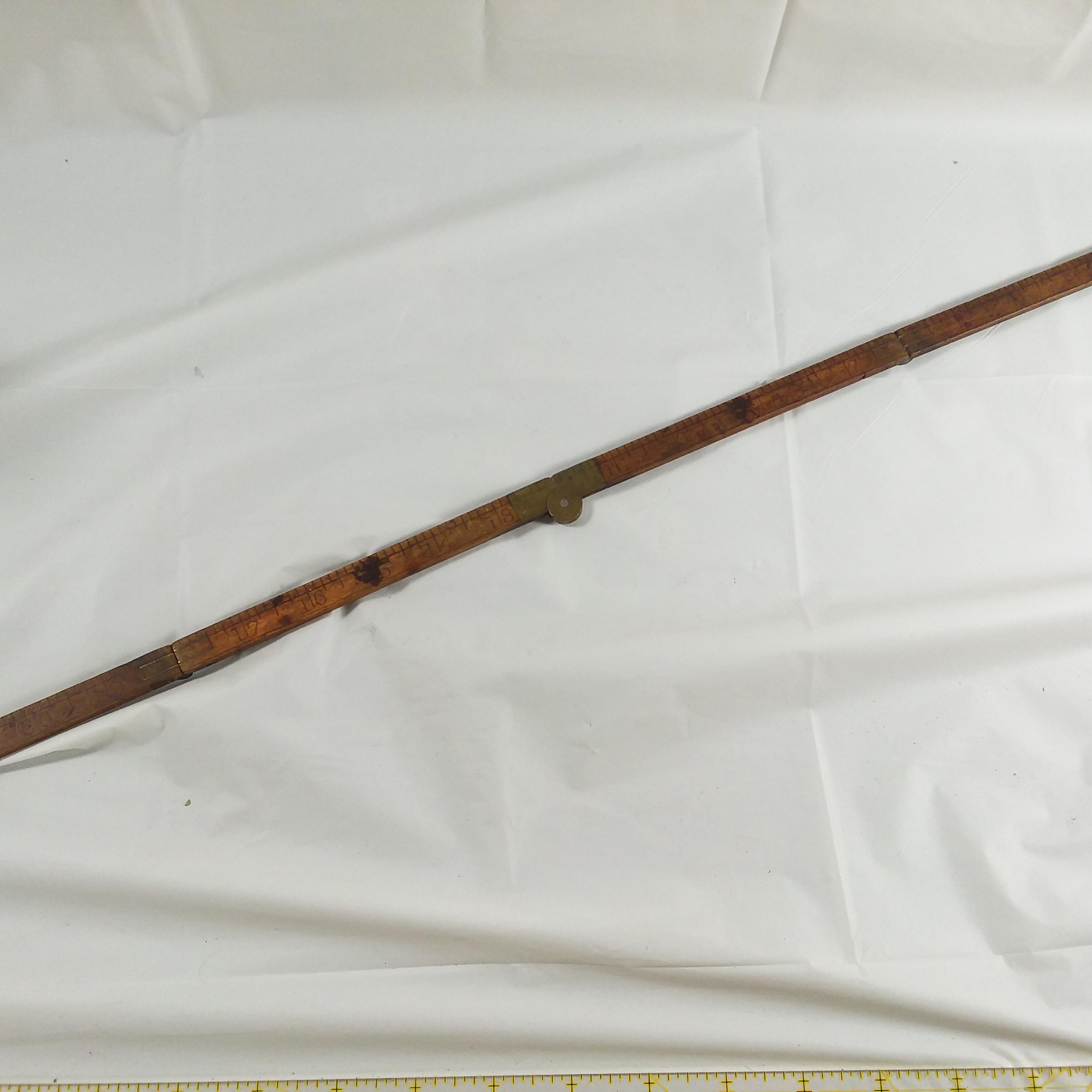 Vintage Stanley No. 61 Wooden Folding Ruler Brass Hinges - Etsy