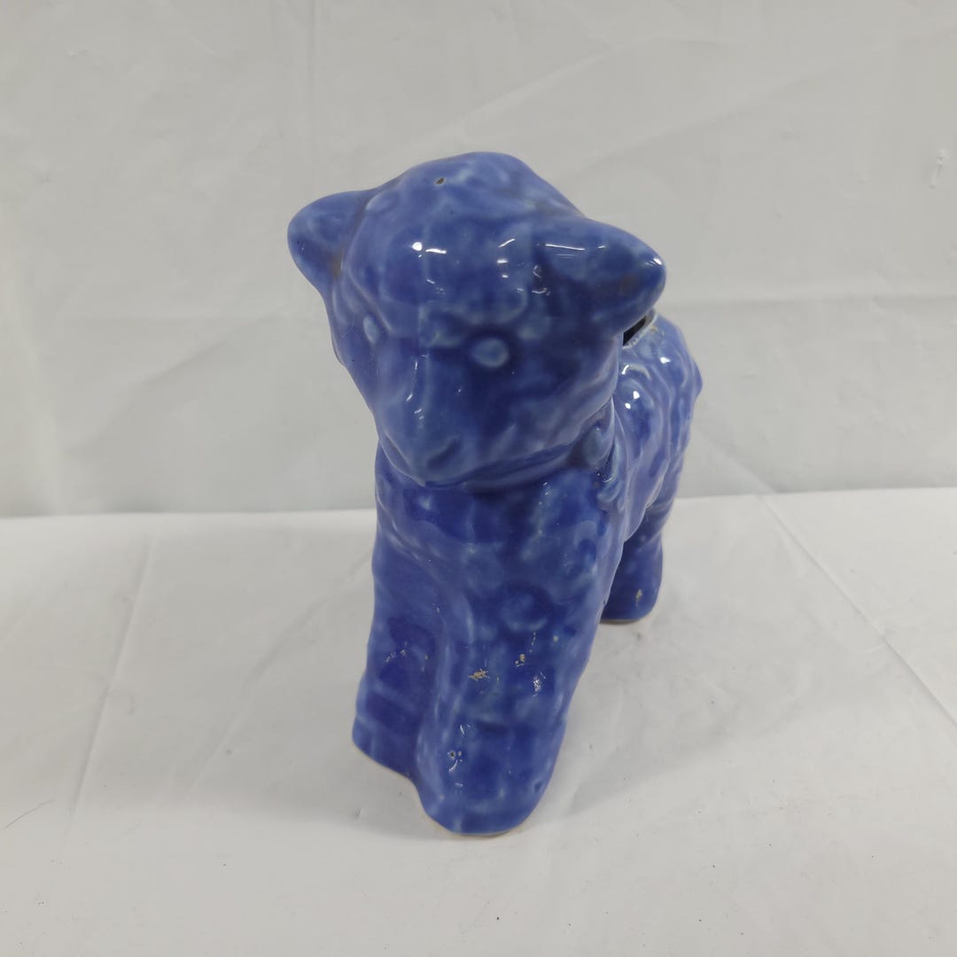 Cameron Clay Pottery Lamb Planter Vase Blue Glaze Ceramic Kitschy - Etsy