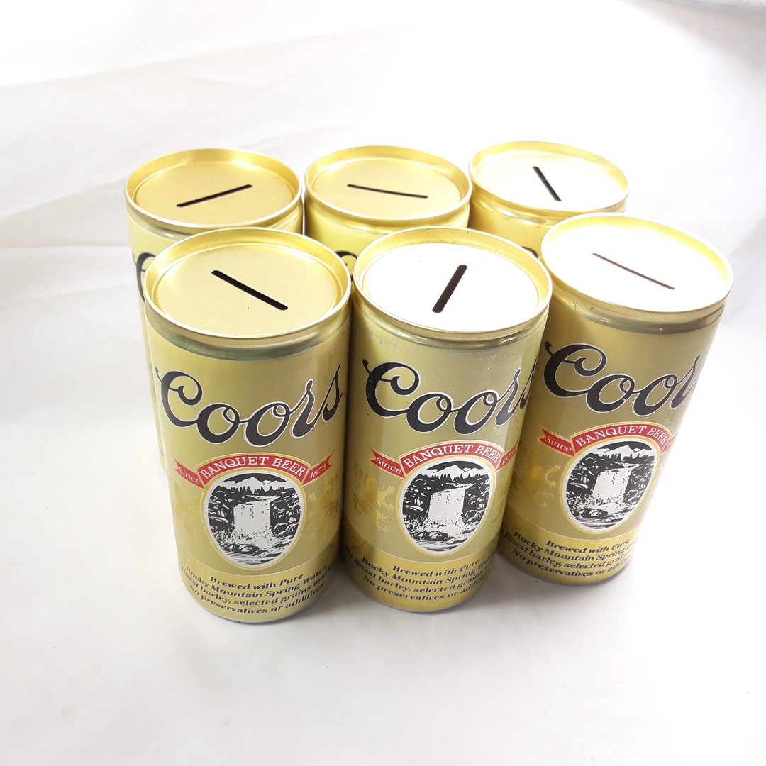 6 Pack Cans Piggy Bank Coors Banquet Beer Colorado Empty Cans - Etsy