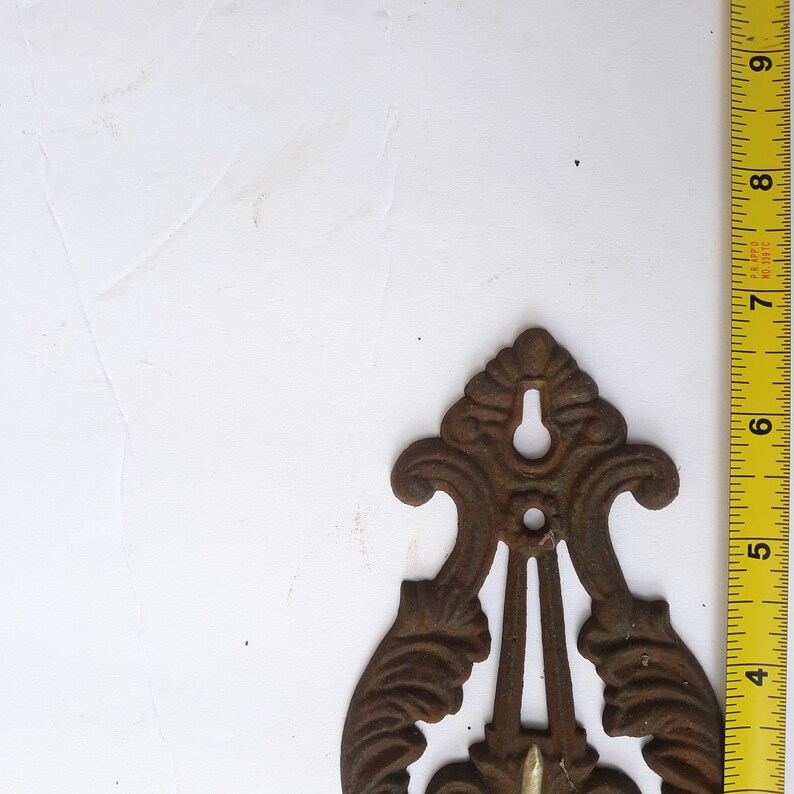 Antique Ornate Cast Iron Bill Receipt Note Hook Spike Wall Mount ...