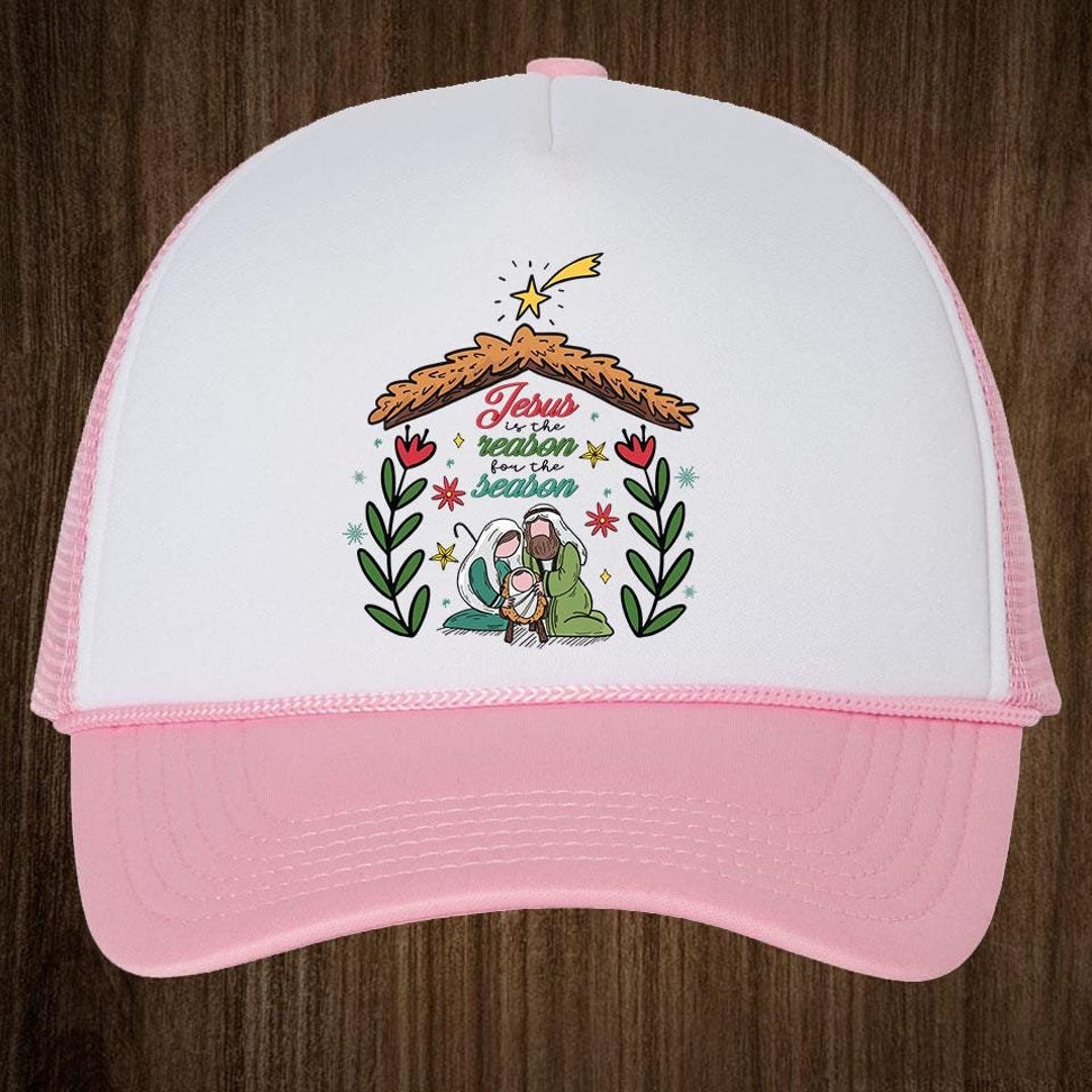 Jesus is the Reason for the Season Christmas Nativity Trucker Hat ...
