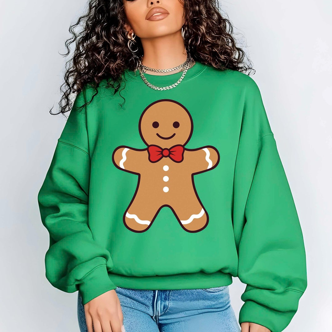 Christmas Gingerbread Sweatshirt, Gingerbread Cookie Lover Gift, Xmas ...