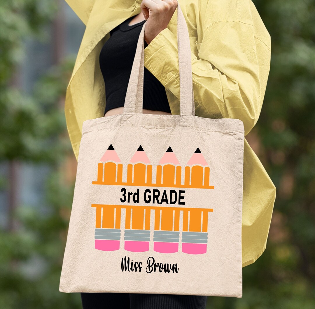 Teacher Grade Tote Bag Custom Teacher Tote Bag Personalized - Etsy